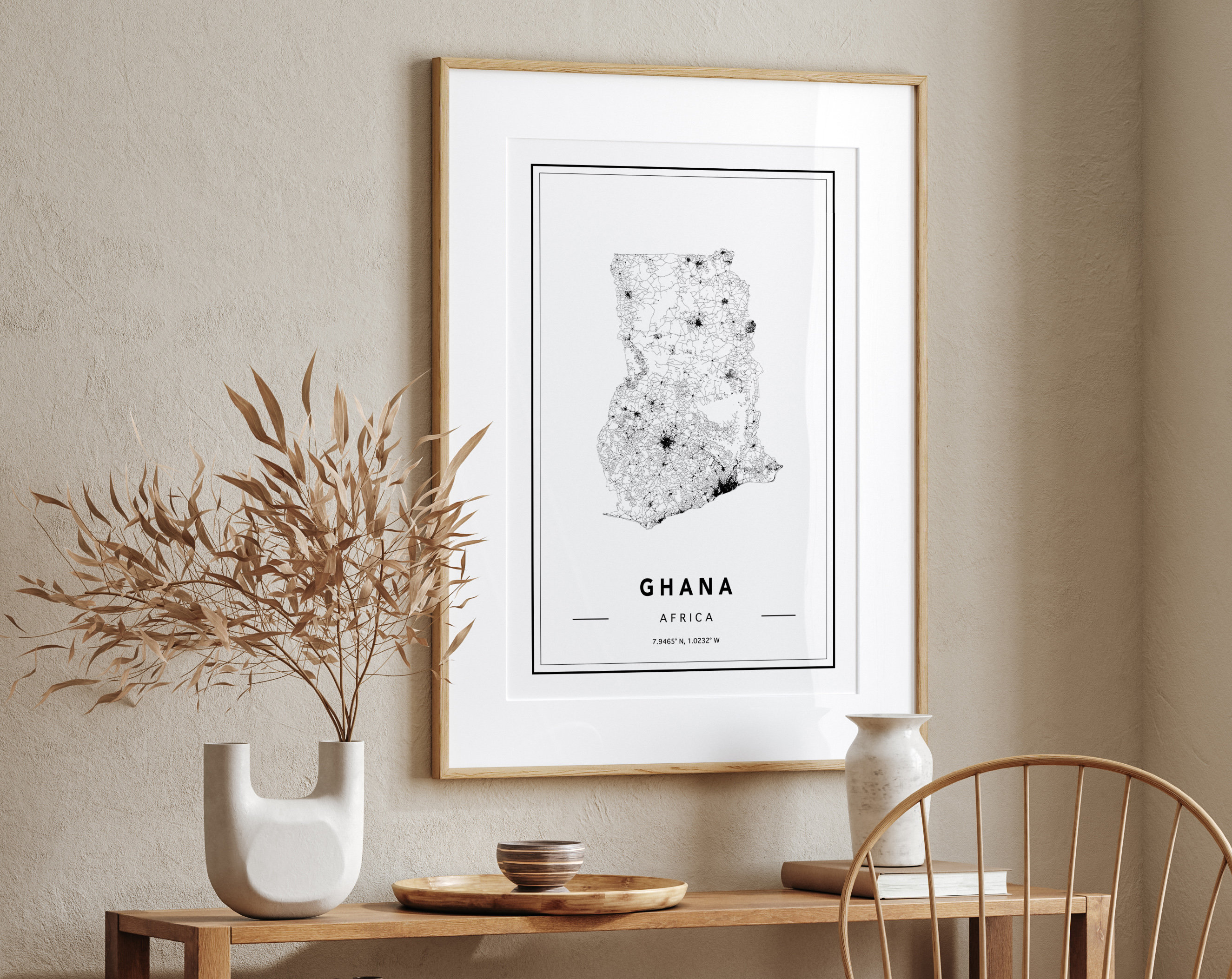 Ghana Map Print Ghana Map Poster Ghana Map Wall Art Custom - Etsy UK