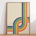 Retro Rainbow 70s Poster, 1970s Retro Art Poster, 70's Aesthetic ...