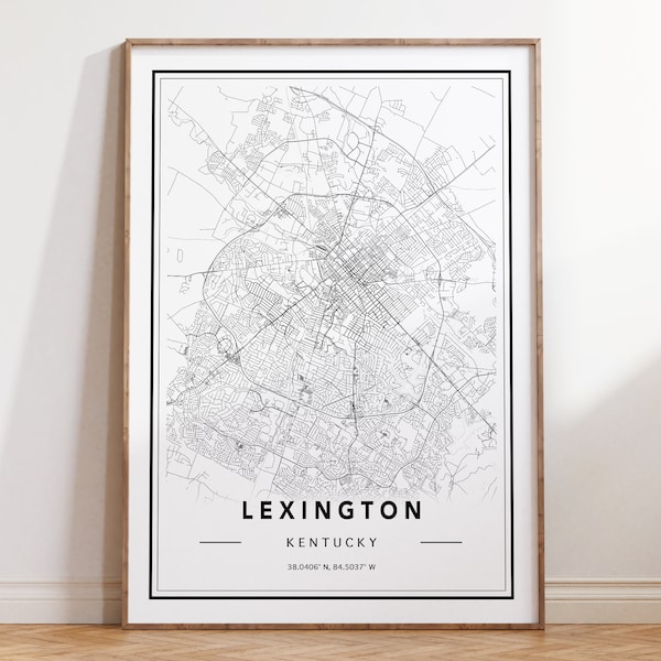 Lexington Map Art - Etsy