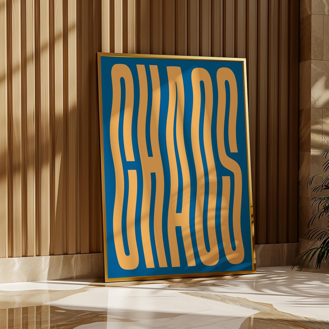 Black and White Chaos Typography Digital DOWNLOAD Print, Maximalist ...