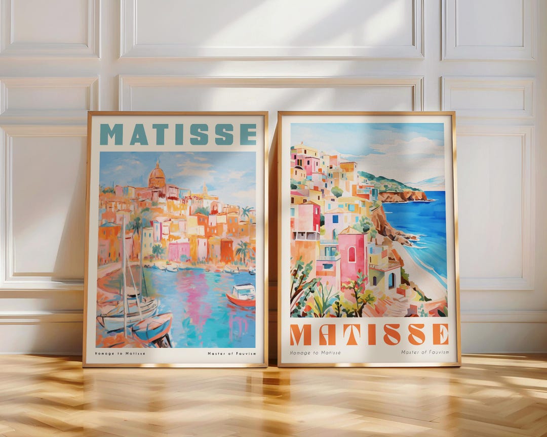 Set of 2 Pastel Matisse DIGITAL DOWNLOAD Prints, Matisse Beach Wall Art ...