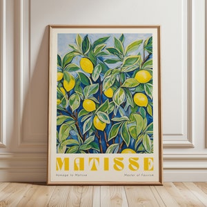 Matisse Lemons DOWNLOAD Print, Mediterranean Painting, Matisse ...