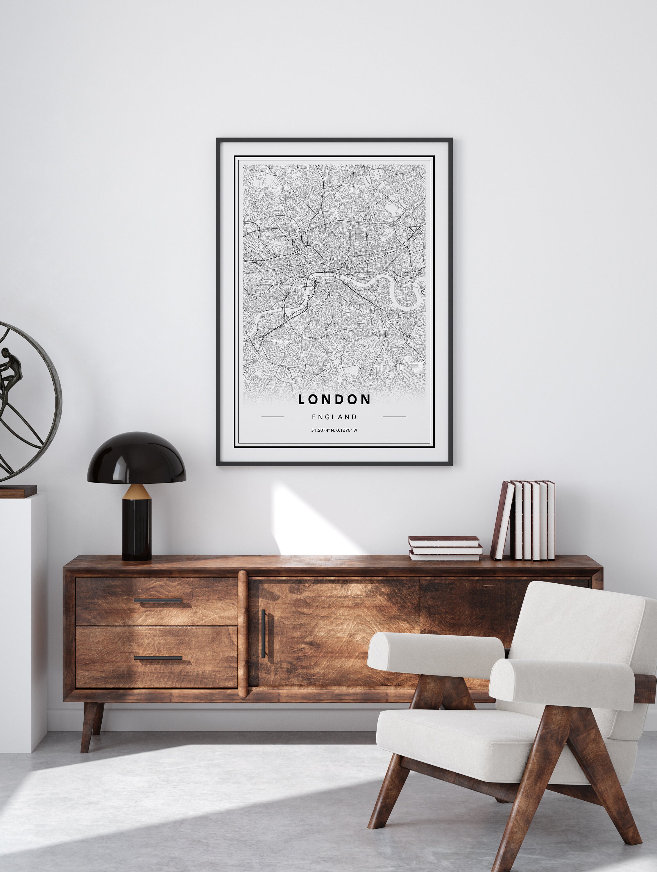 London City Map Print London Map Poster London Map Poster | Etsy UK