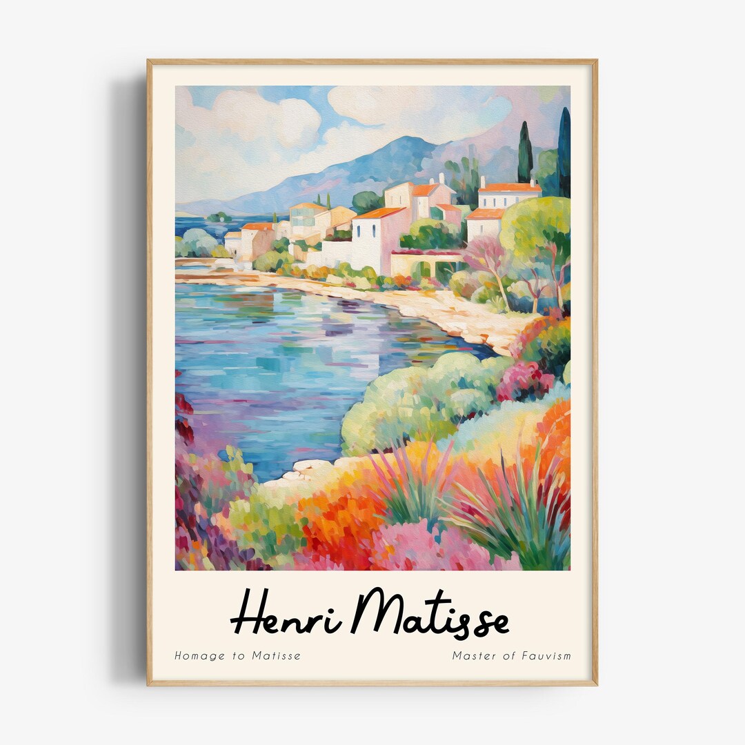 Pastel Matisse Mediterranean Painting DOWNLOAD Print, Pink Matisse ...