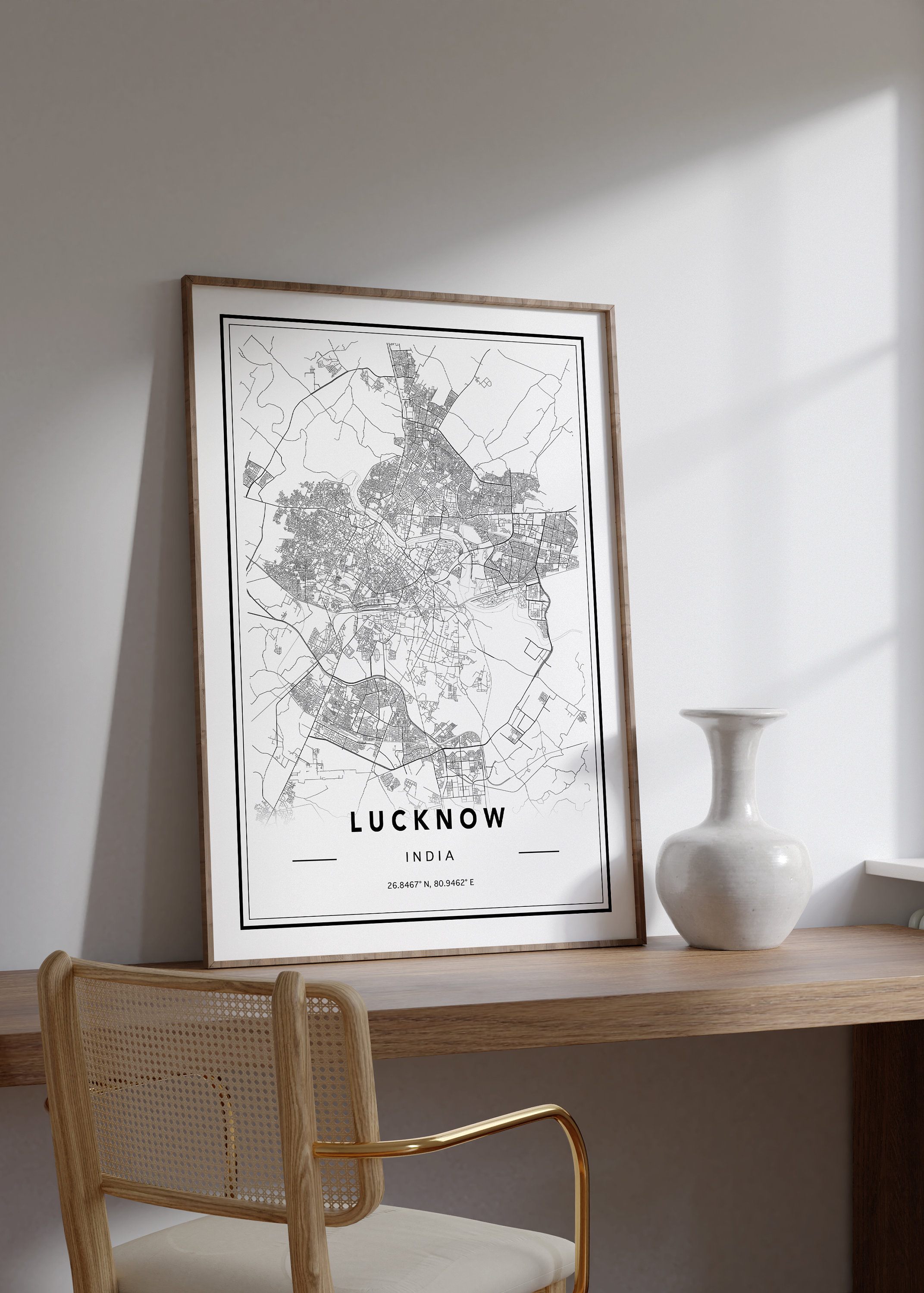 Lucknow Map Print Lucknow India Map Poster Lucknow Map Wall - Etsy ...