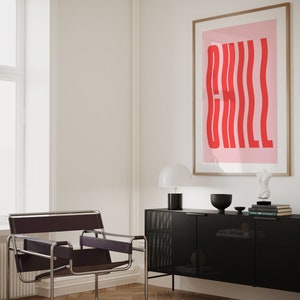 Chill Poster, Modernist Wall Art, Chill Quote Poster, Preppy Aesthetic ...