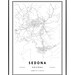SEDONA AZ Map Print Sedona Map Poster Sedona Map Wall Art - Etsy