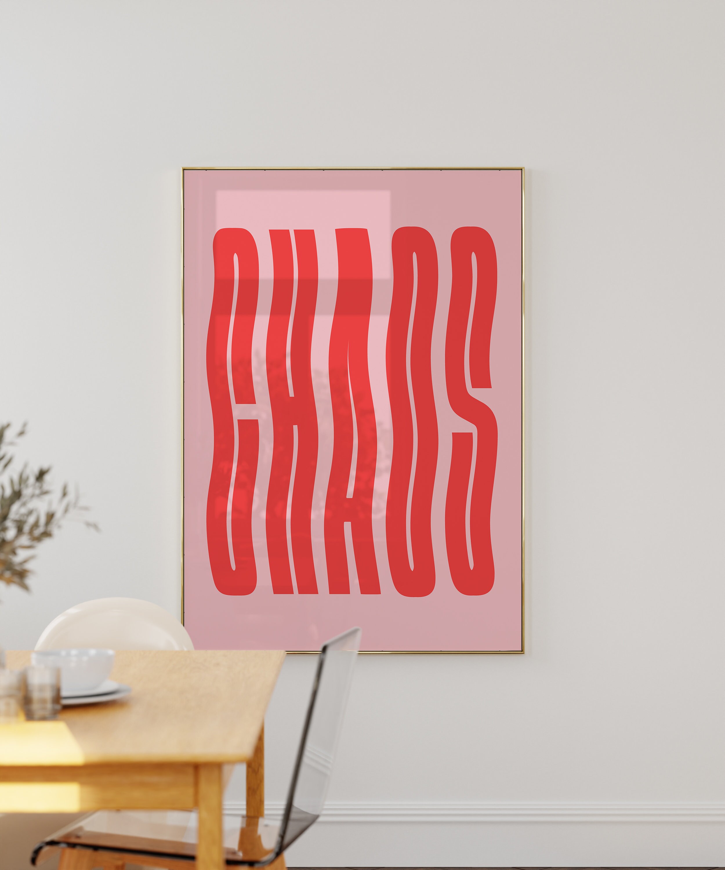 Chaos Typography Art Print Modernist Wall Art Chaos Quote - Etsy