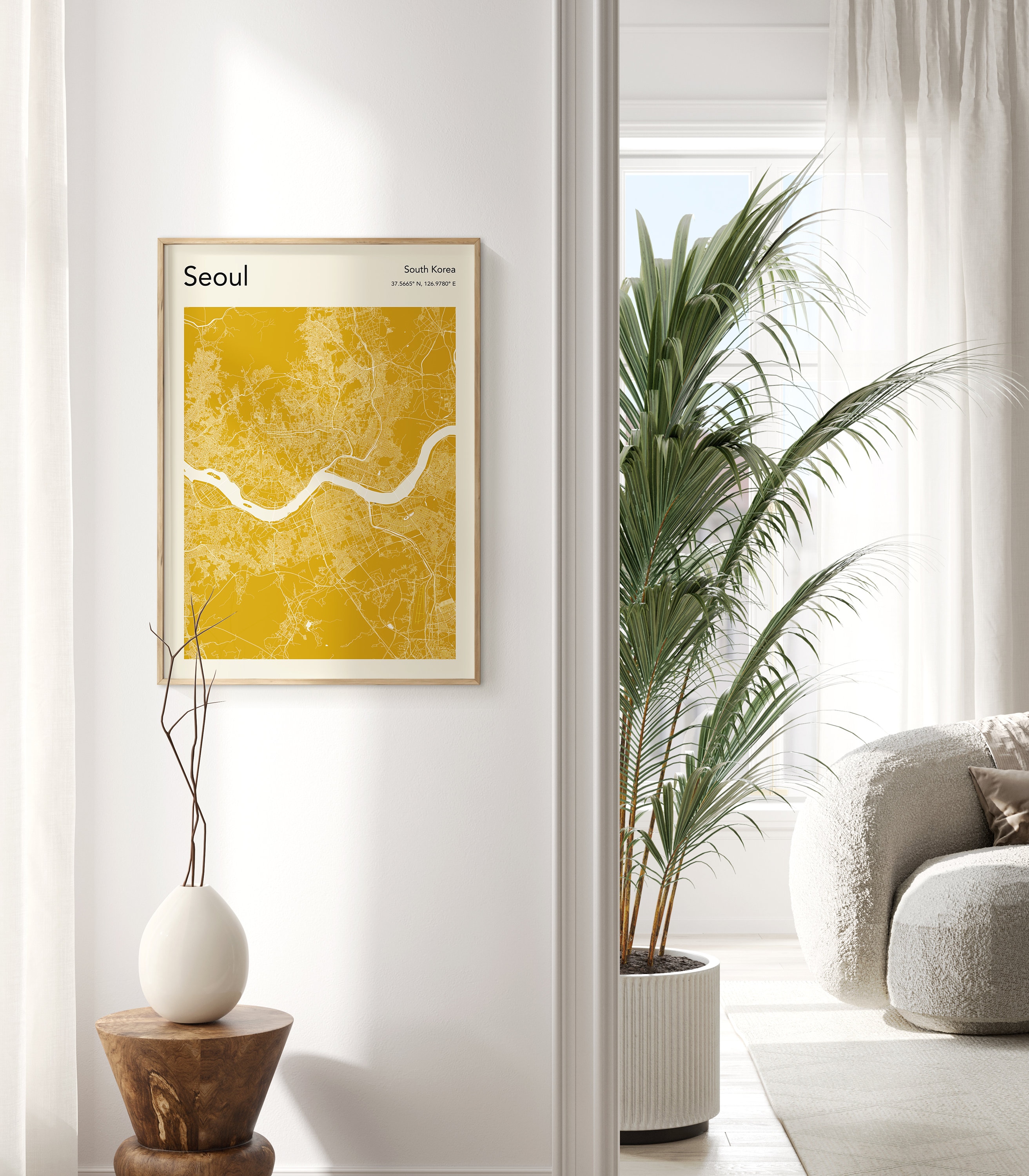 Seoul Map Poster MORE COLOURS Seoul Map Print Map of Seoul - Etsy