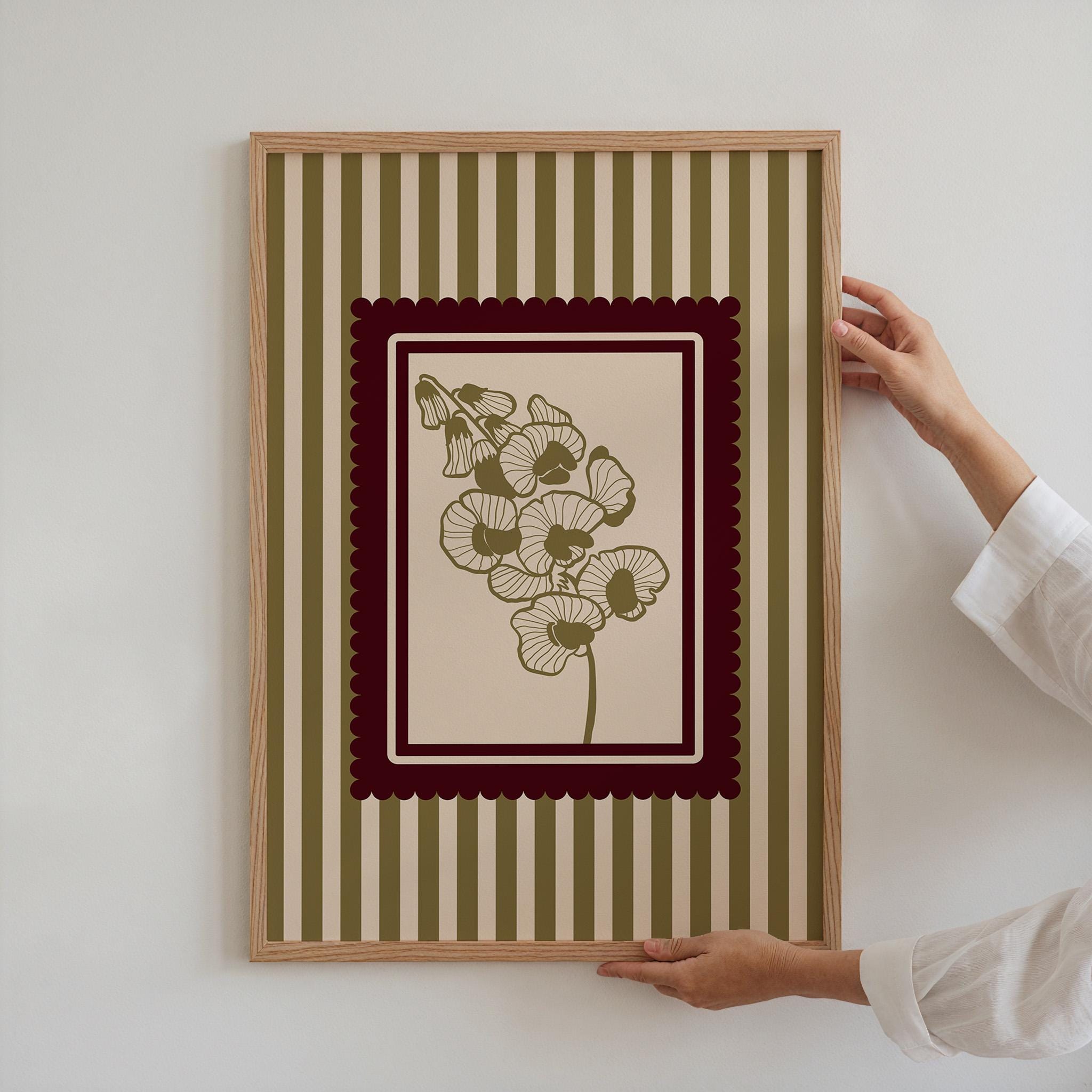Modern Boho Art Prints: Striped Cottagecore Wall Art (set of 2) - Etsy