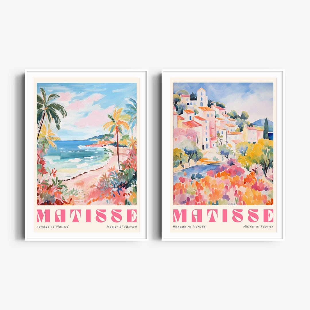 Set of 2 Pastel Matisse DIGITAL DOWNLOAD Prints, Matisse Beach Wall Art ...