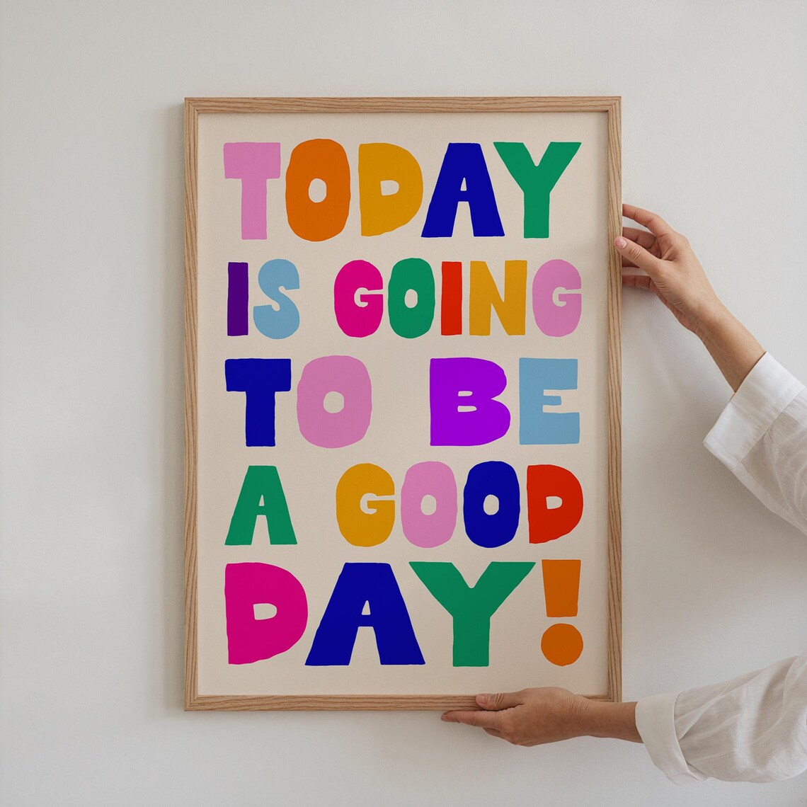 Positive Quote Print: Rainbow Typography, Kids Room Decor (digital ...