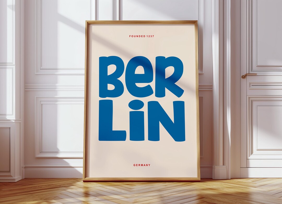 Berlin Typography Print, City Name Poster, Trendy Berlin Poster, Berlin ...