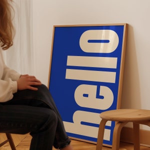 Hello Art Print, MORE COLOURS, Hello, Hi, Hiya Typography Poster ...