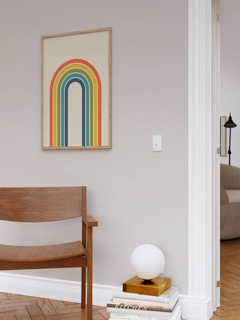 1970s Retro Rainbow Poster Retro Nostalgia Art Poster - Etsy