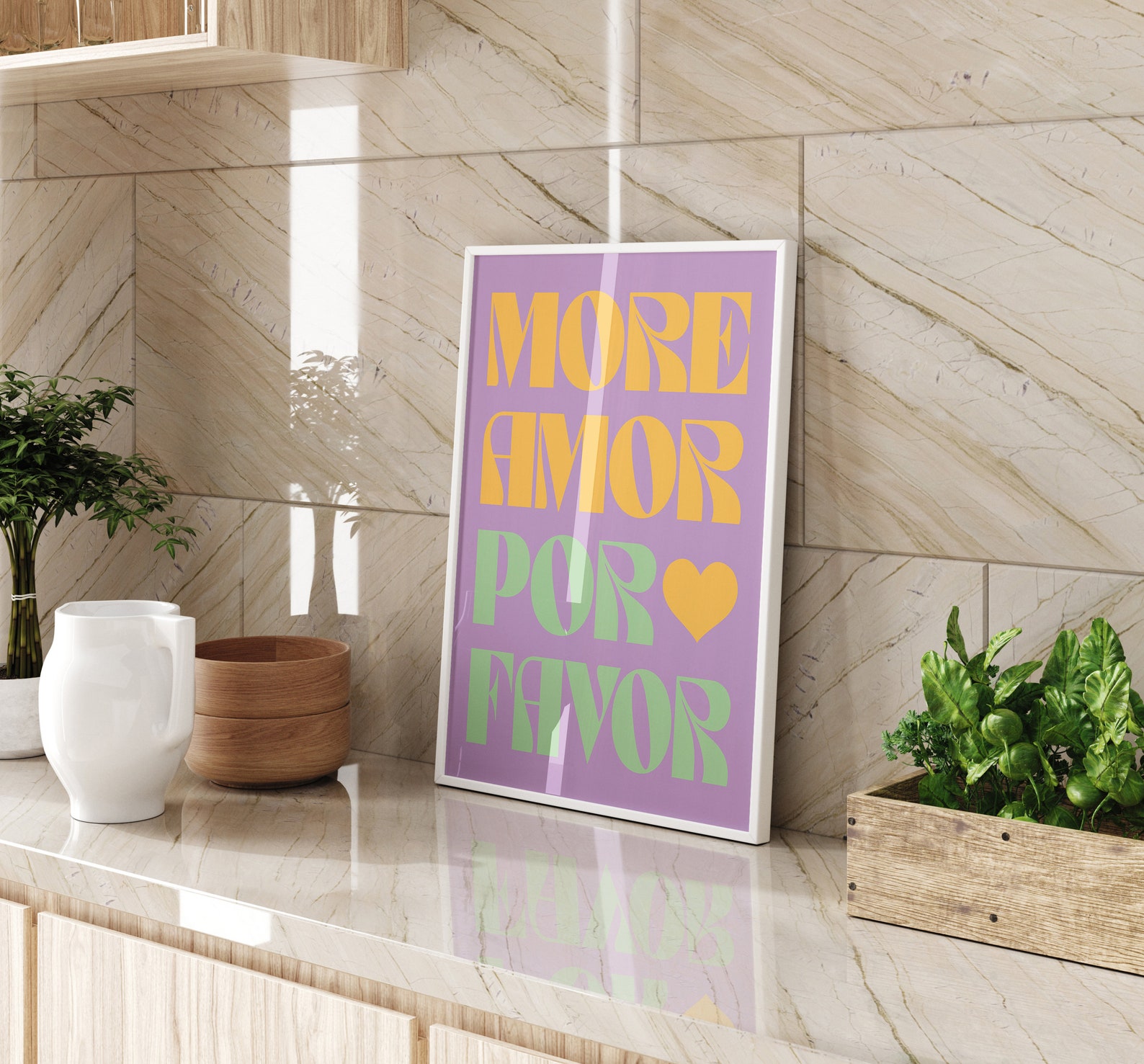 More Amor Por Favor Art Print: Trendy Spanish Quote, Maximalist Decor ...