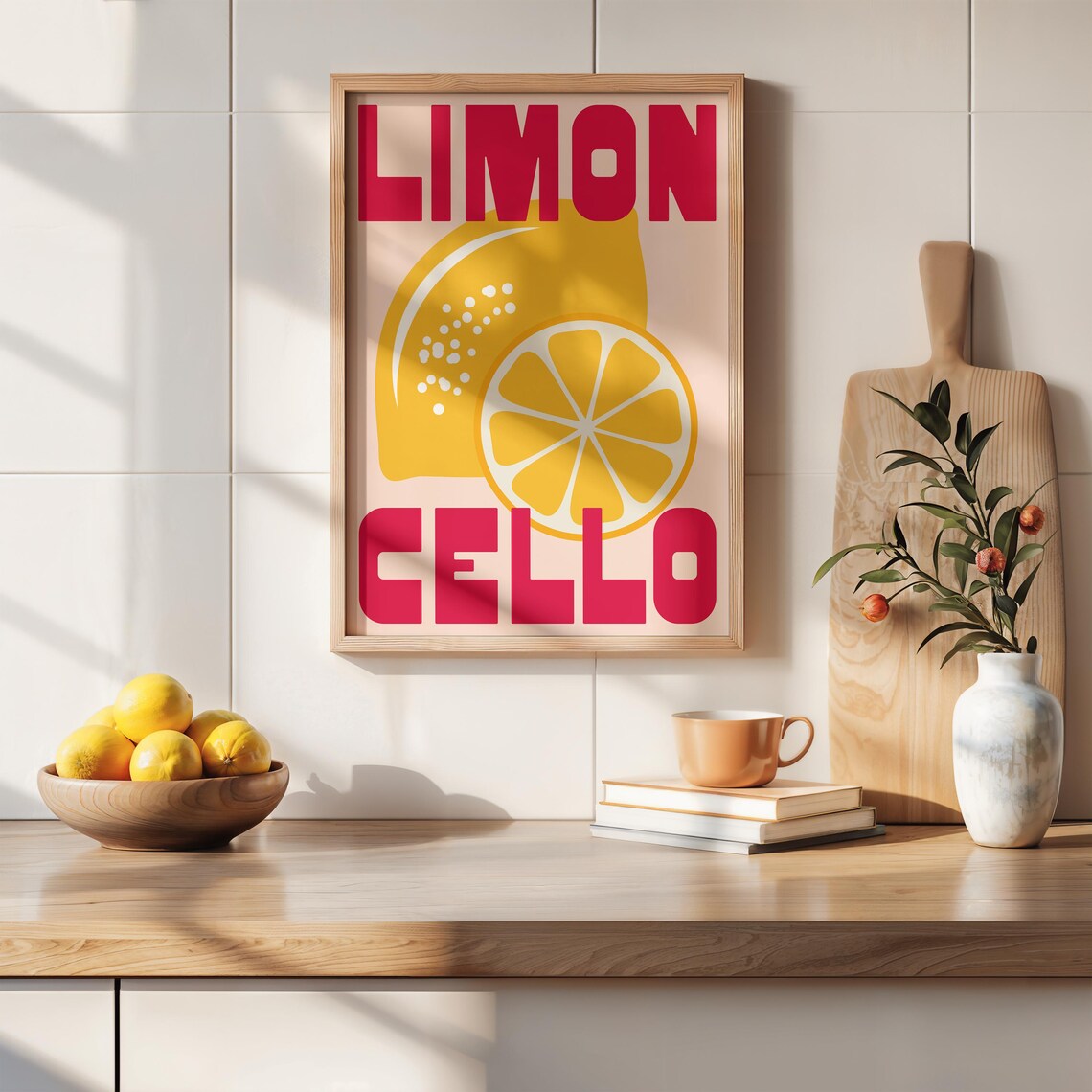 Retro Limoncello Kitchen Print: Italian Bar Cart Art (digital Download ...