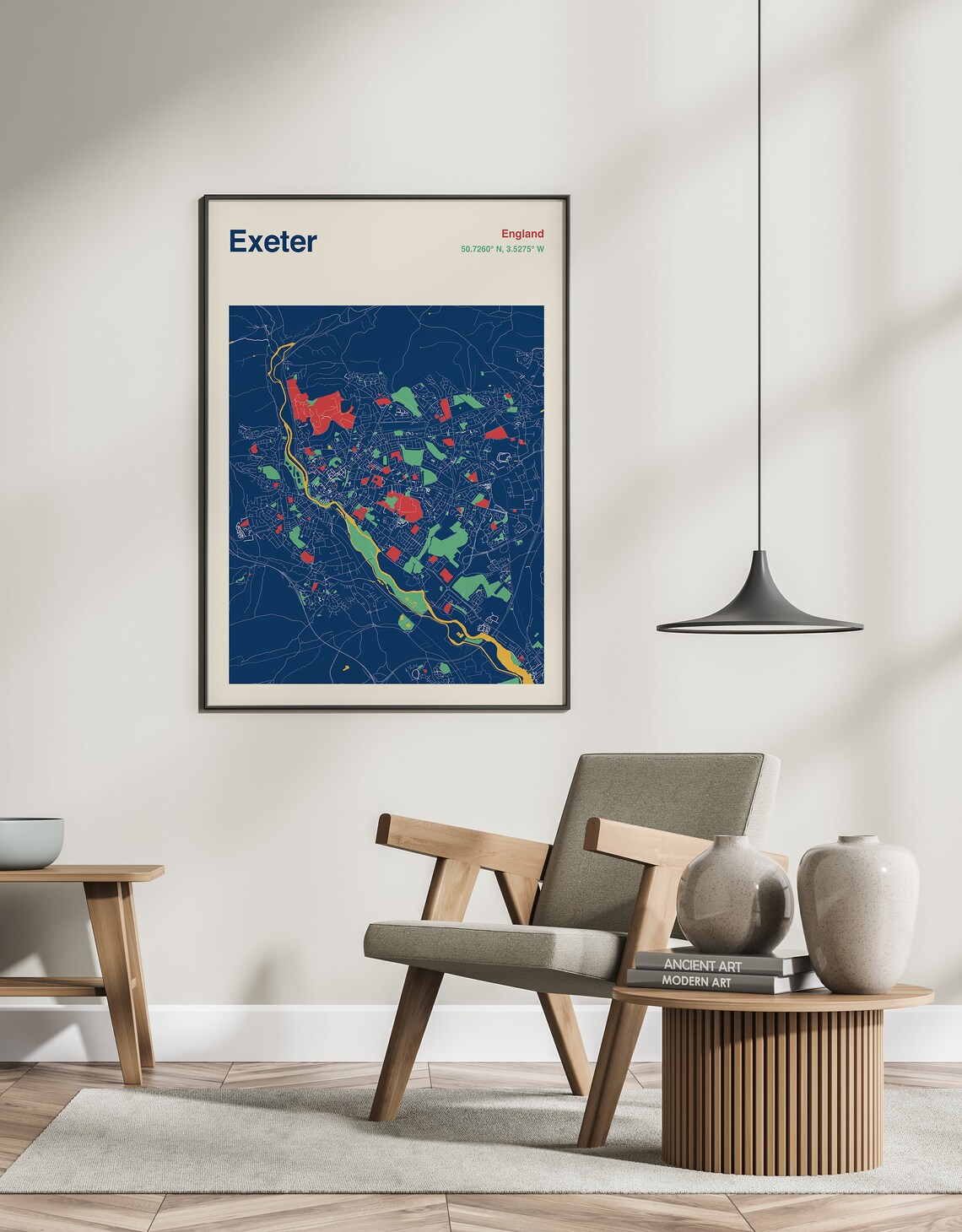 Exeter Map Print Exeter Map Poster Exeter Map Wall Art | Etsy