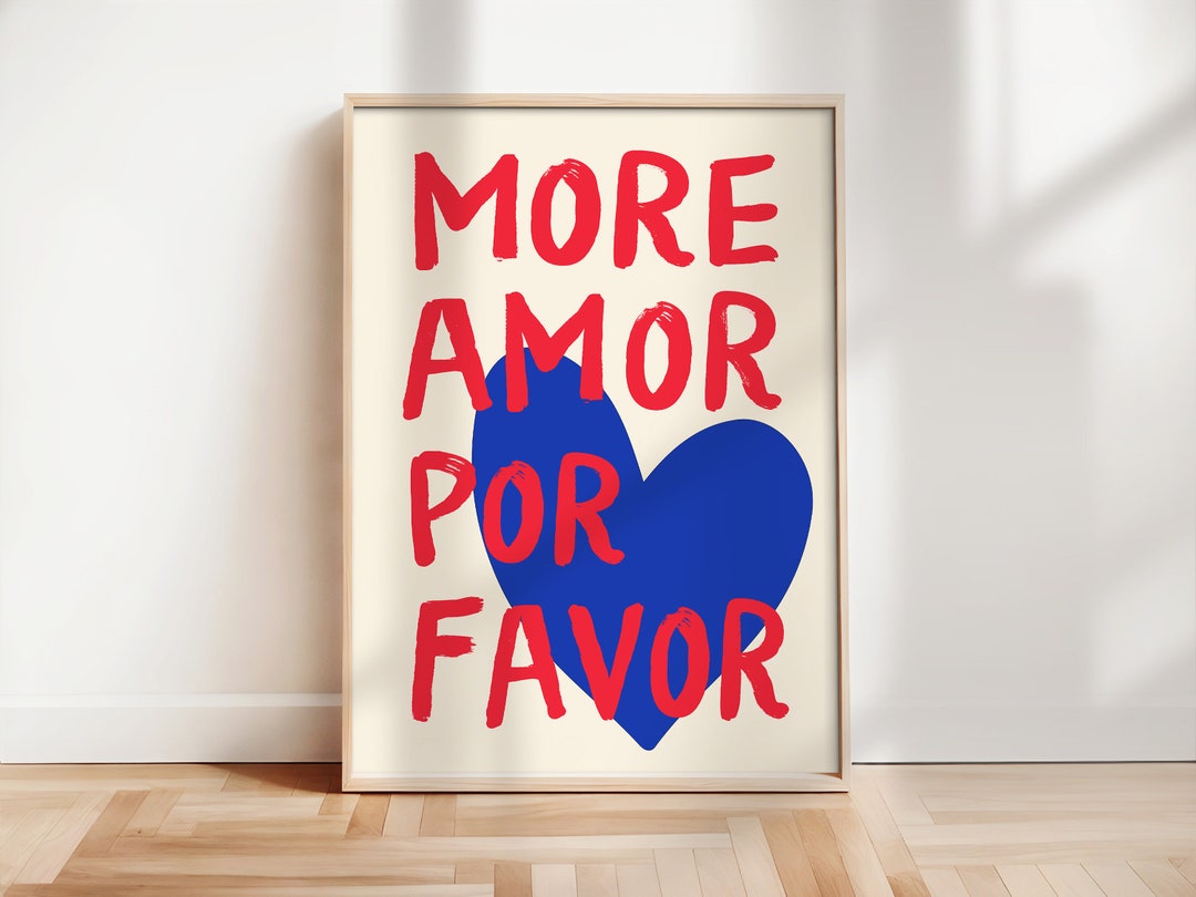 More Amor Por Favor Print: Hand-drawn Typography Art - Etsy