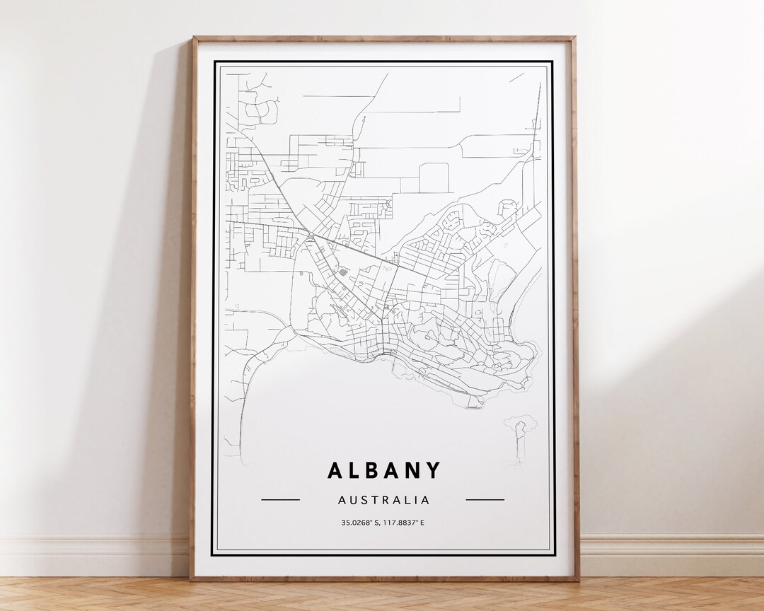 Albany Australia Map Print, Albany Map Poster, Albany Map Wall Art ...