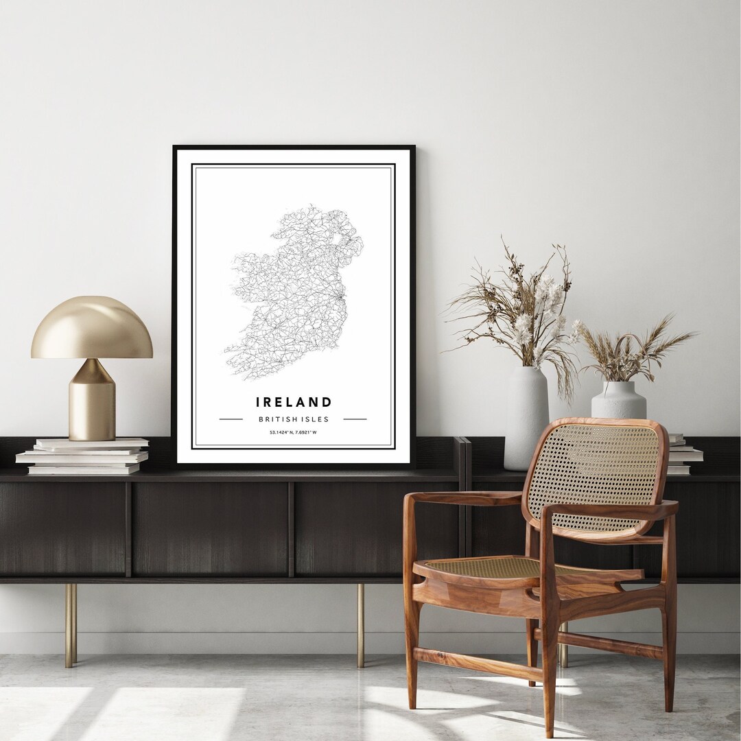 Ireland Map Print, Ireland Map Poster, Ireland Map Wall Art, Ireland ...