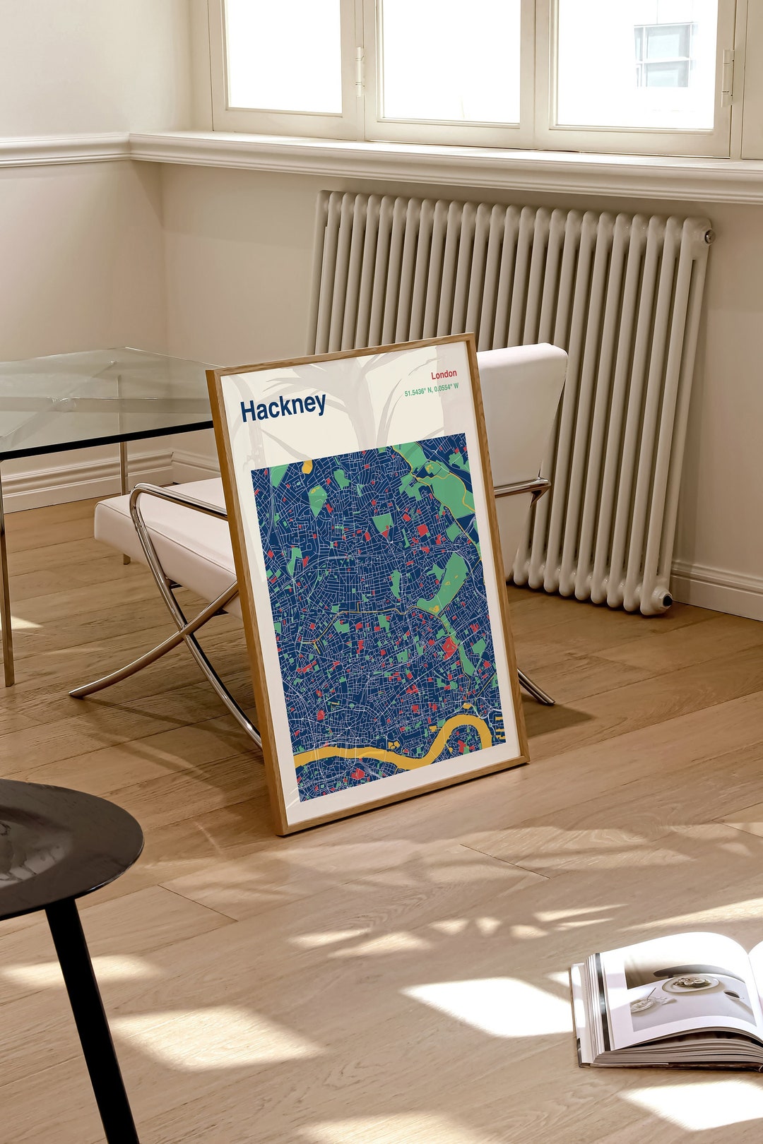 Hackney Map Print, Hackney Map Poster, Hackney London Map Wall Art, Map ...