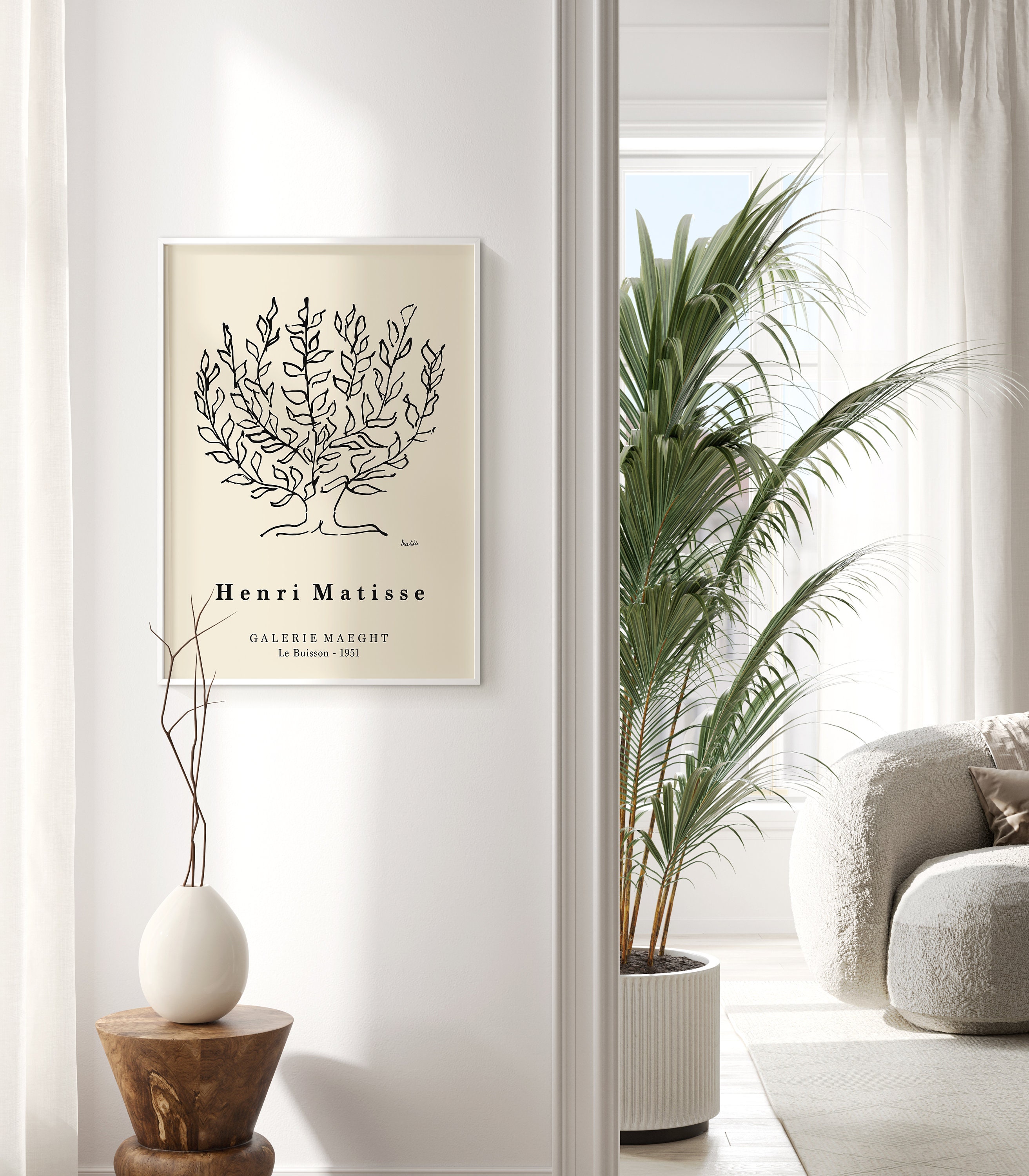 Matisse Tree Poster Beige Matisse Exhibition Print Matisse - Etsy