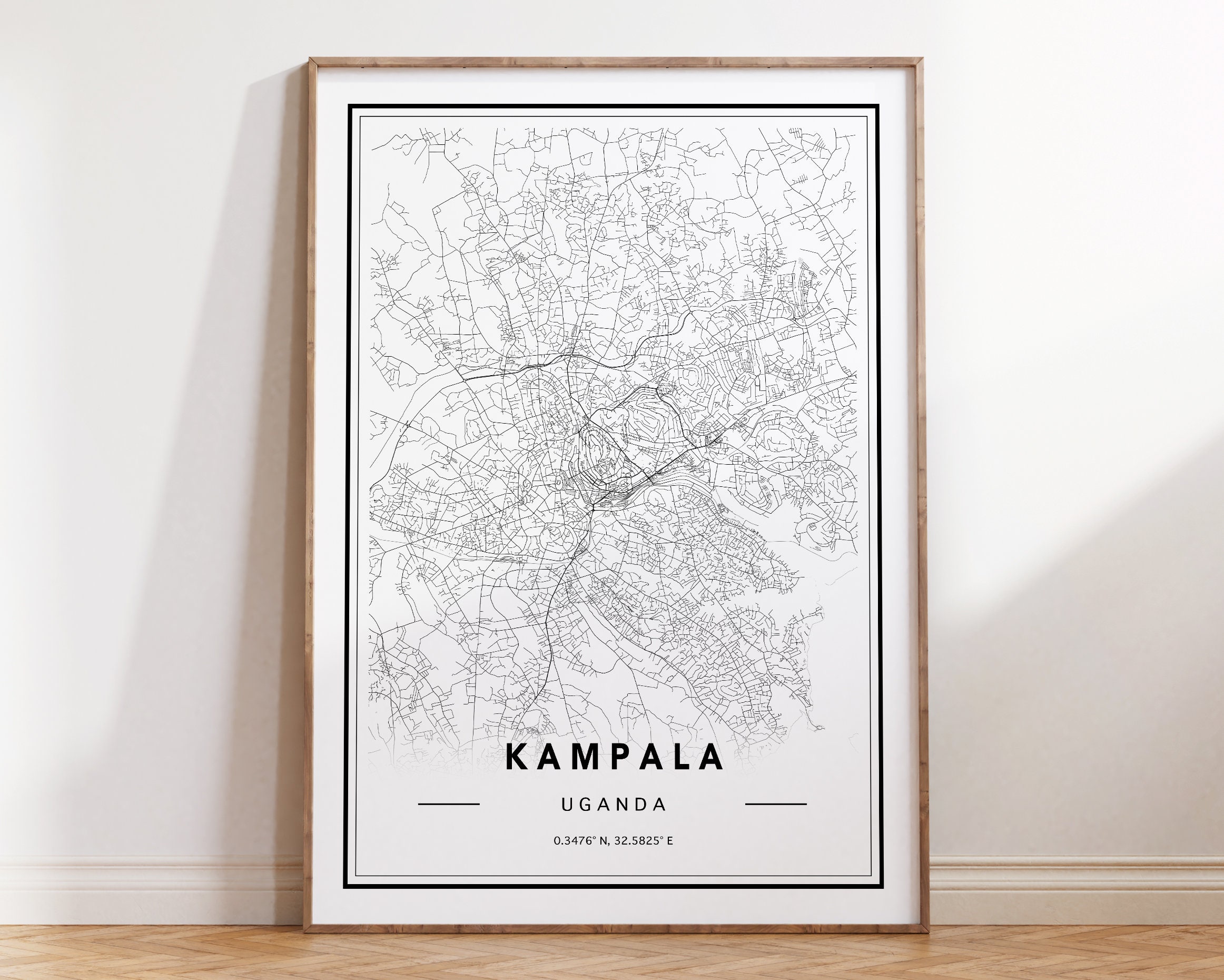 Kampala Uganda Map Poster Kampala City Map Map of Kampala | Etsy