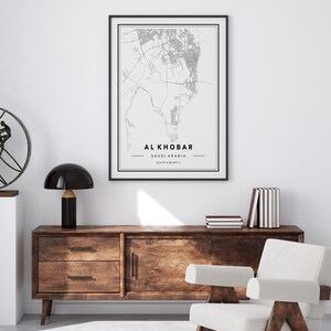 Al Khobar Saudi Arabia Map Print, Al Khobar Map Poster, Al Khobar Map ...