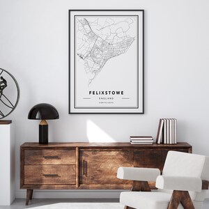 Felixstowe City Map Print, Felixstowe Map Poster, Felixstowe Map Poster ...