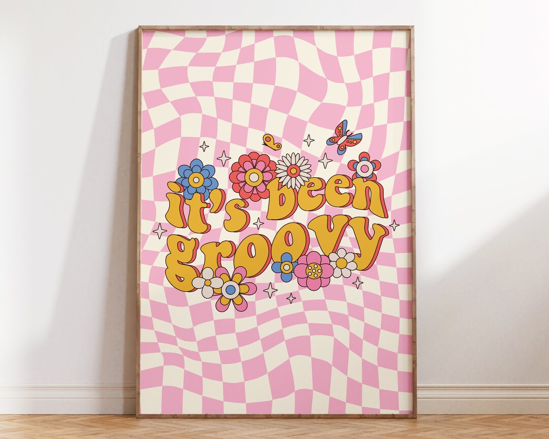 It's Been Groovy 1970s Retro Art Poster, 70's Aesthetic, Trendy Pastel ...