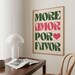 More Amor Por Favor Art Print: Trendy French Quote Poster - Etsy