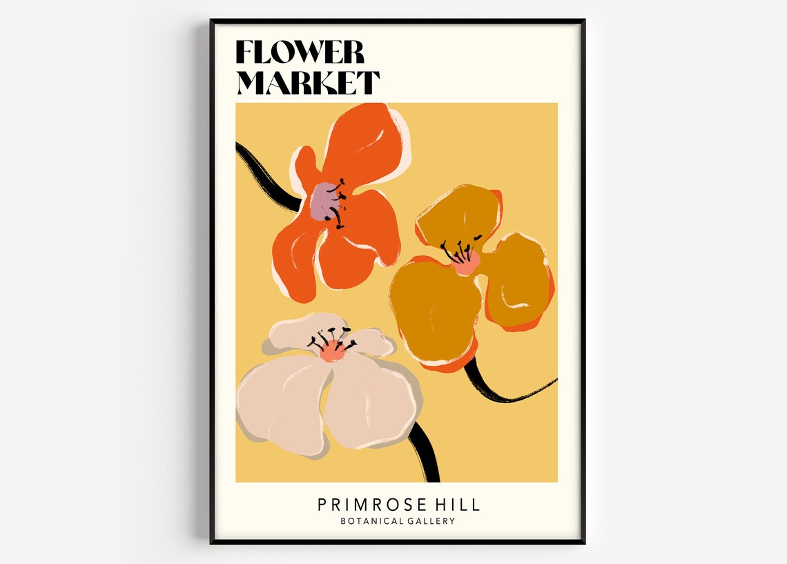 Flower Market Primrose Hill Poster Flower Market Poster - Etsy UK
