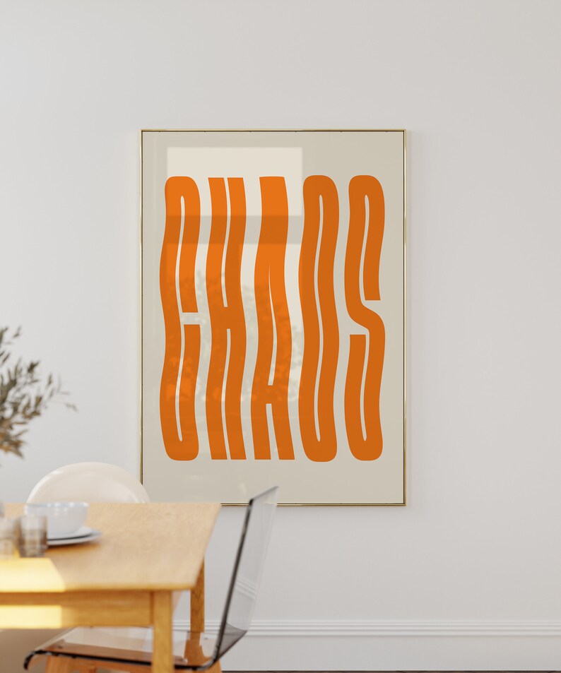 Pink Chaos Poster Modernist Wall Art Chaos Quote Poster - Etsy