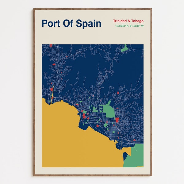 Trinidad Map Poster - Etsy