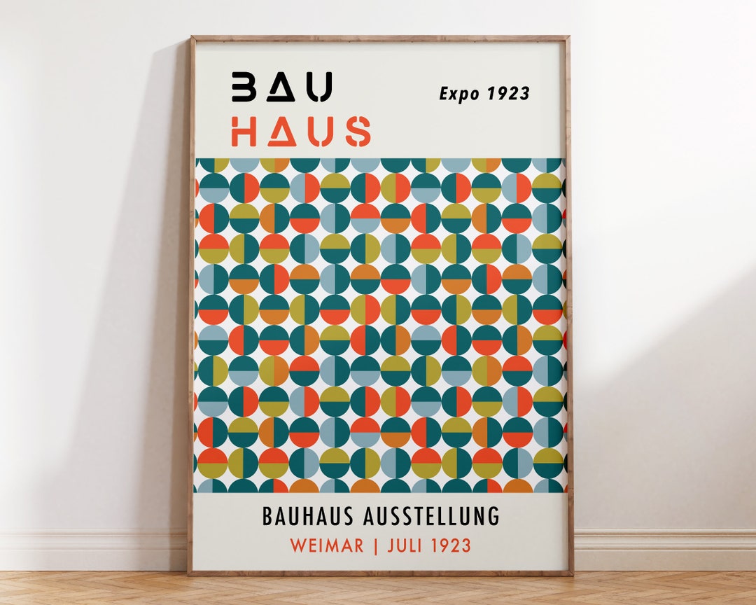 Bauhaus Poster, Bauhaus Circles Art Print, Geometric Poster, Minimal ...