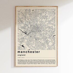 Manchester Map Print, Manchester Map Poster, Manchester Map Wall Art ...