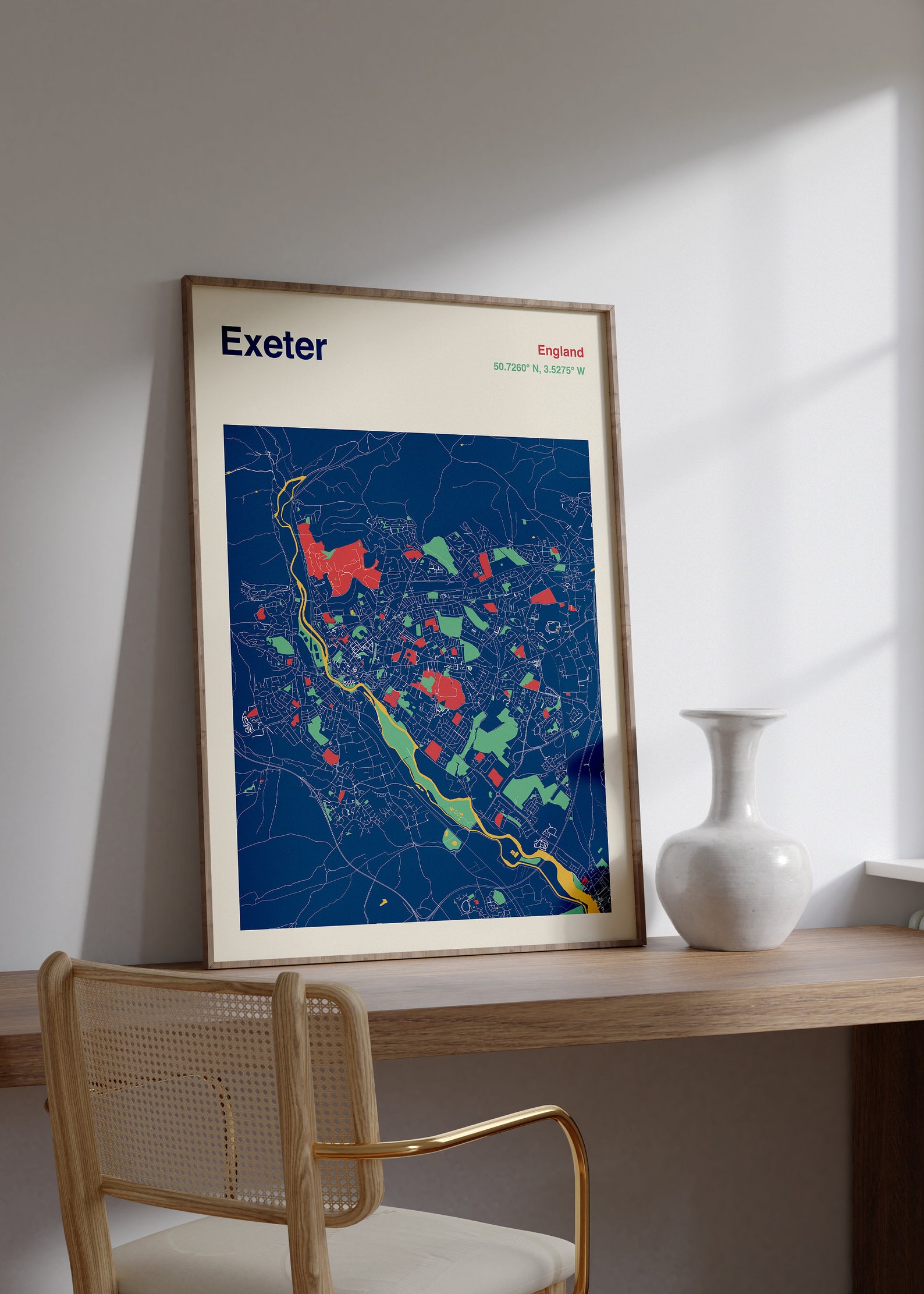 Exeter Map Print Exeter Map Poster Exeter Map Wall Art | Etsy