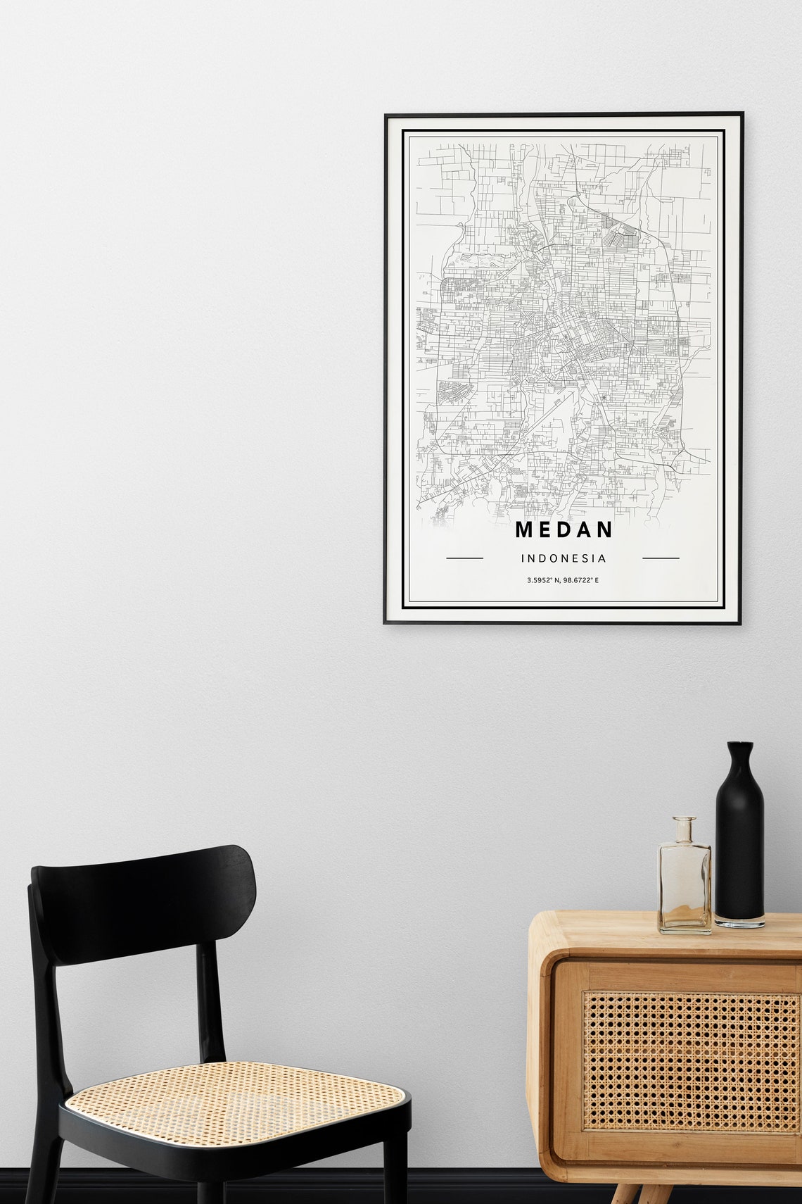 Medan Indonesia Map Print Medan Map Poster Medan Map Wall - Etsy
