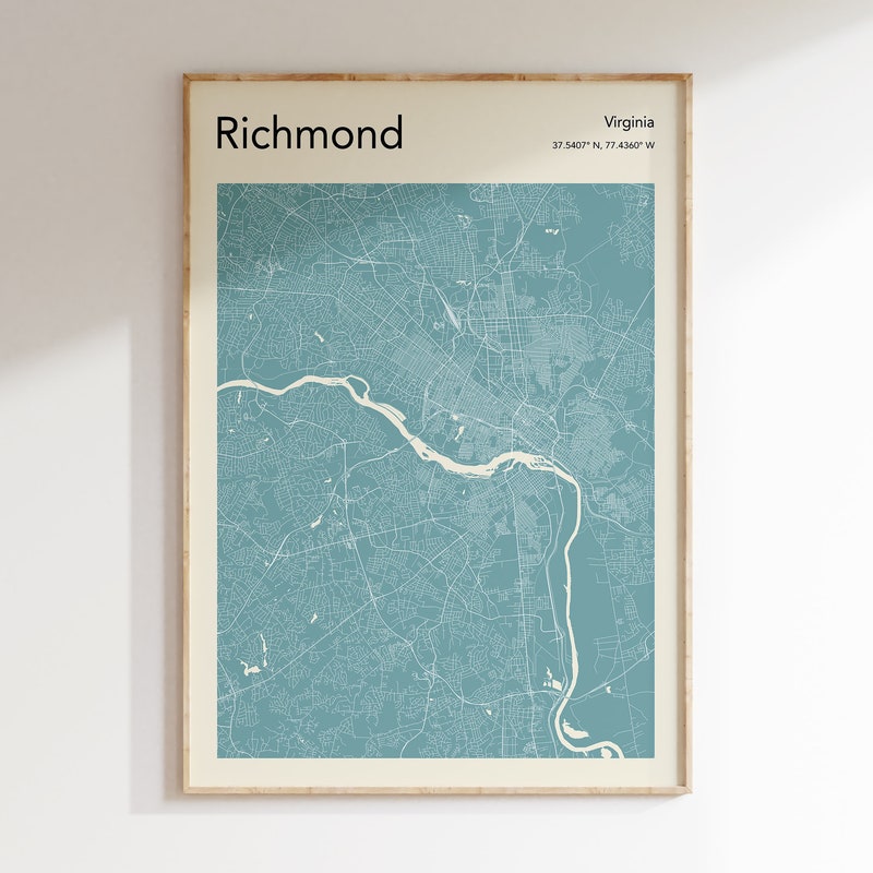 Richmond Map - Etsy