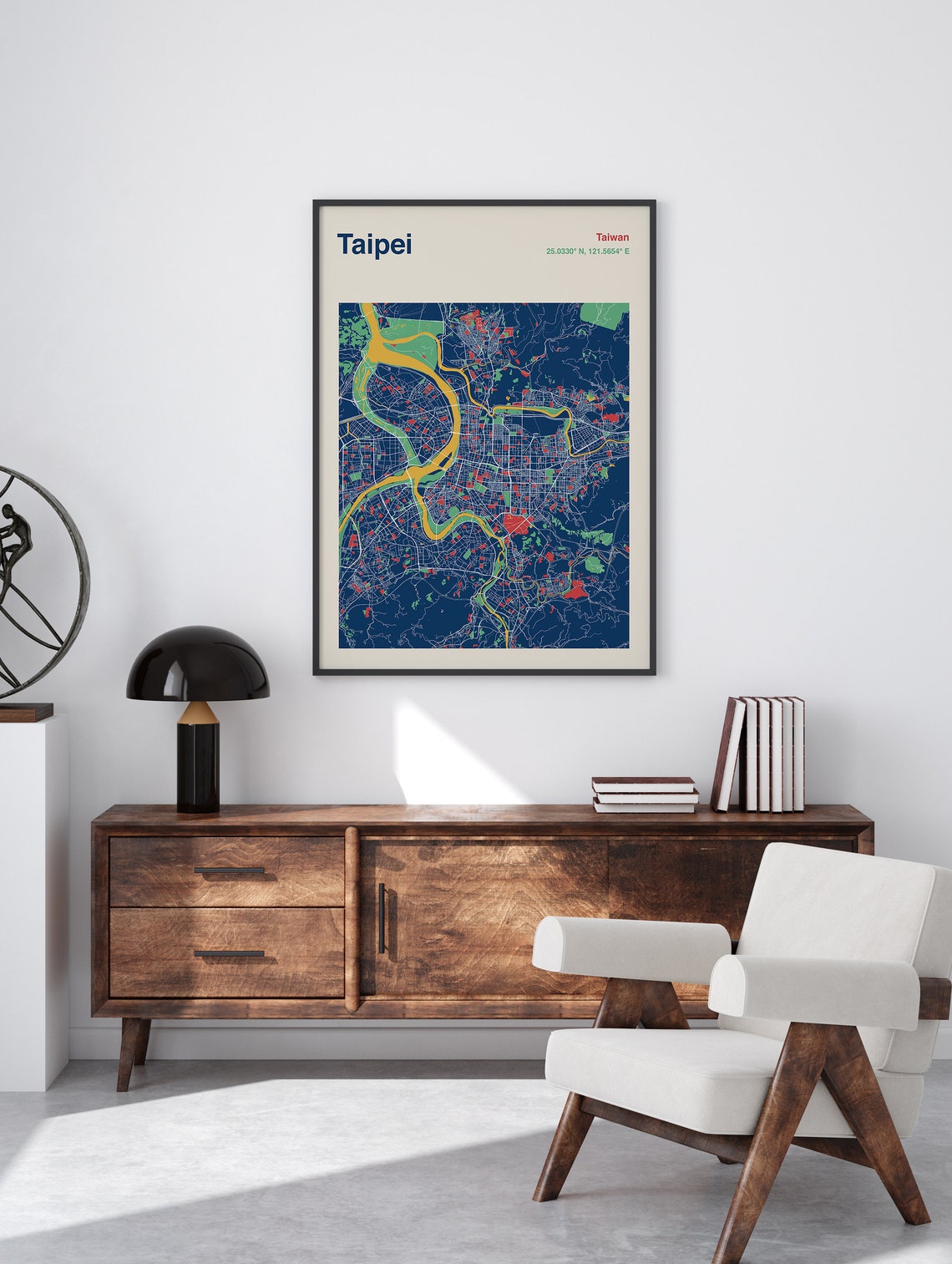 Taipei Taiwan Map Print Taipei Map Poster Taipei Map Wall - Etsy