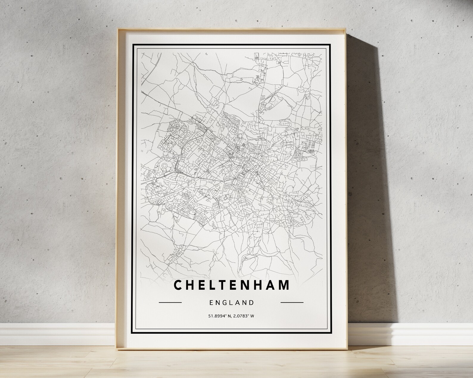 CHELTENHAM Map Print Cheltenham Map Poster Cheltenham Map - Etsy