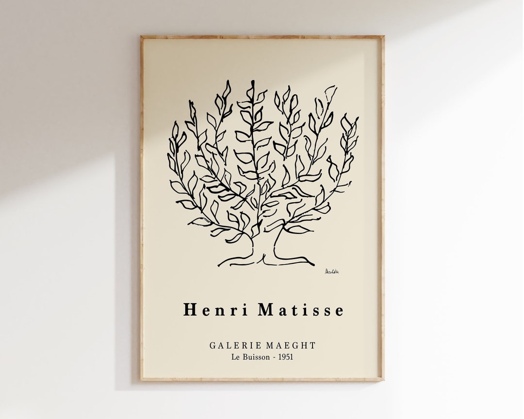 Matisse Tree Poster, Beige Matisse Exhibition Print, Matisse Tree ...