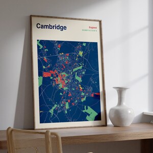 Cambridge Map Print, Cambridge Map Poster, Cambridge Map Wall Art ...