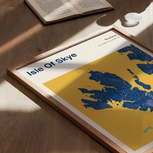 Isle of Skye Map Print: Colourful Scotland Wall Art - Etsy