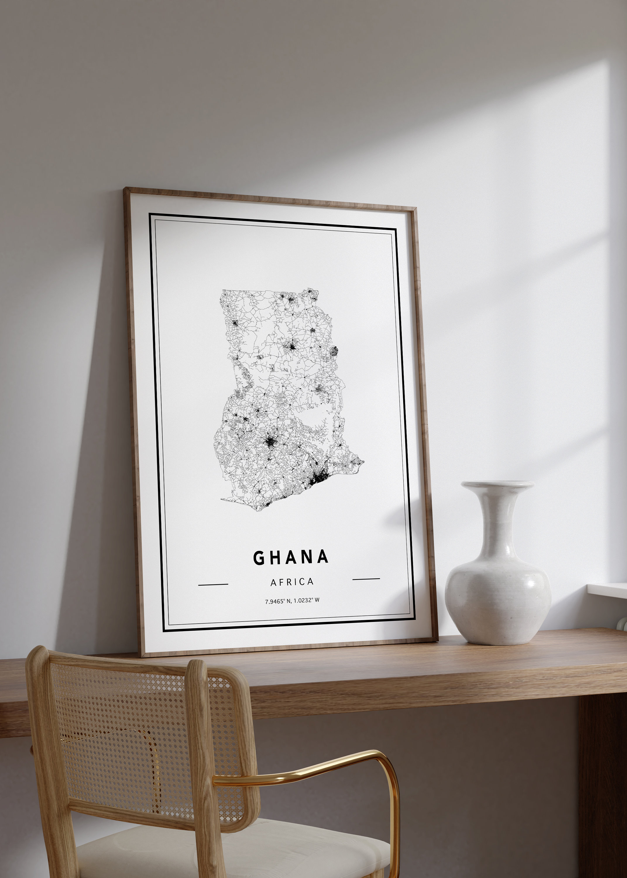 Ghana Map Print Ghana Map Poster Ghana Map Wall Art Custom - Etsy UK
