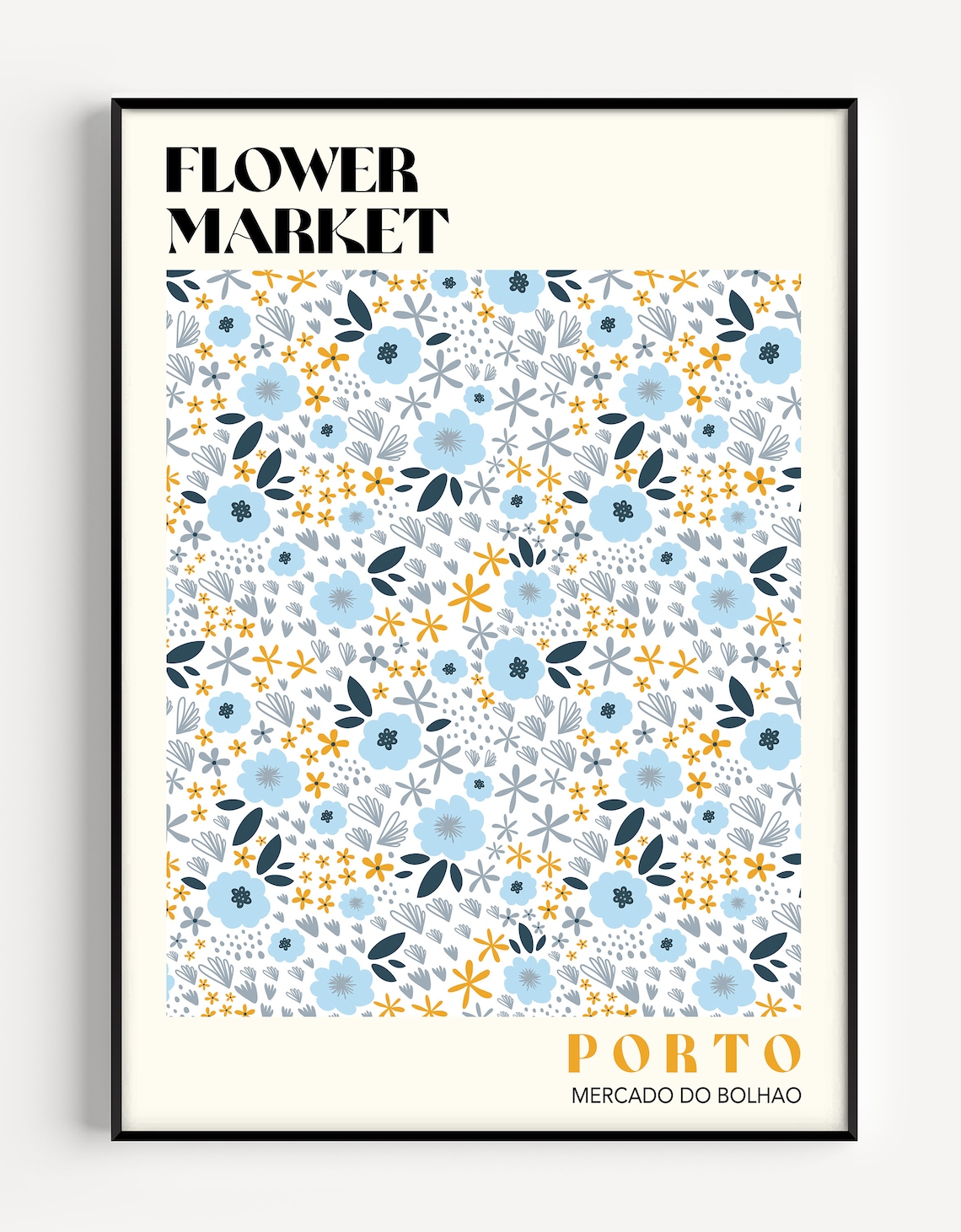 Porto Flower Market Art Poster: Retro Floral Print - Etsy