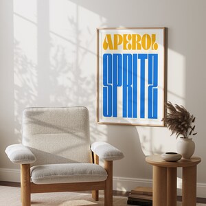 Aperol Spritz Poster, MORE COLOURS, Bar Cart Print, Aperol Spritz Art ...