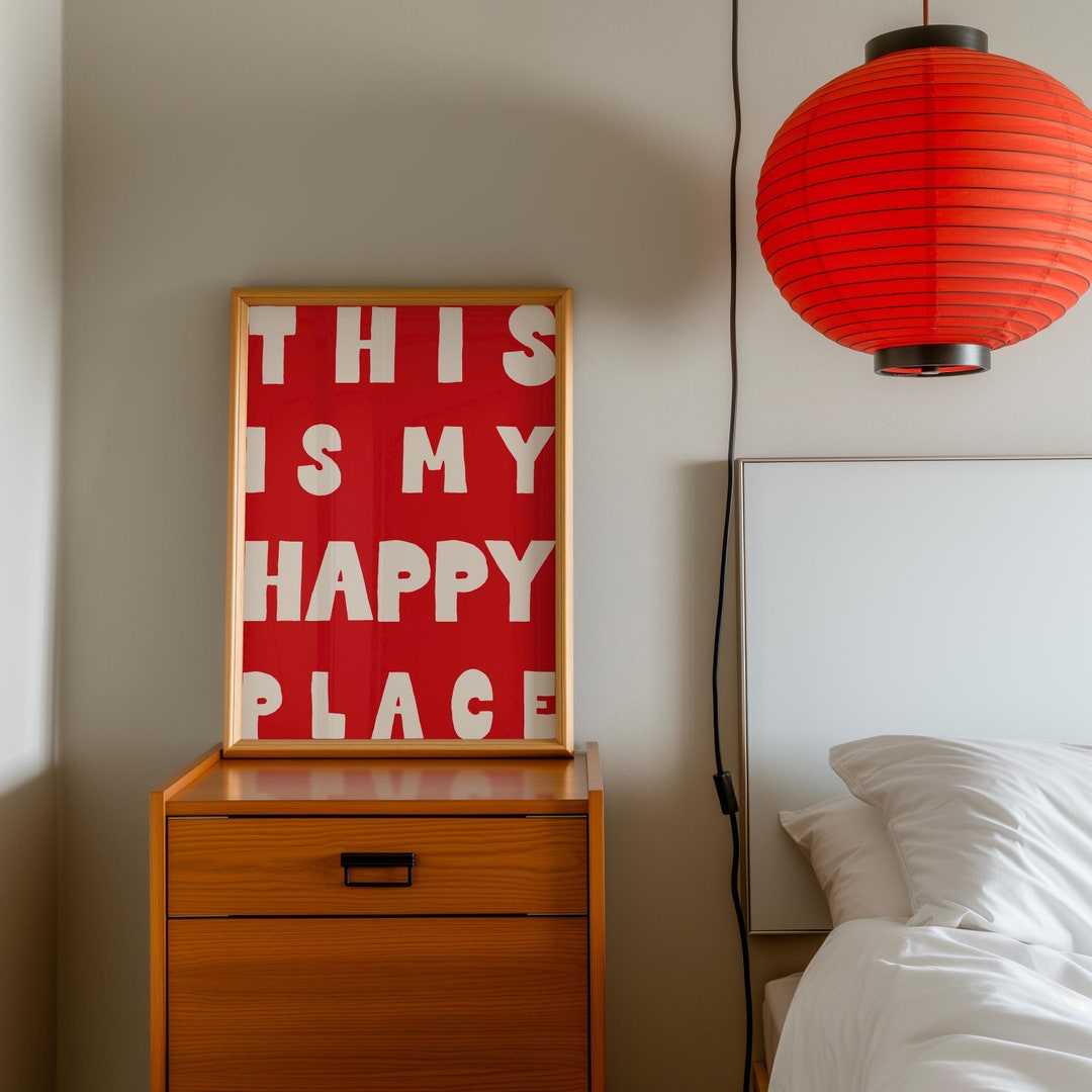 This is My Happy Place Art Print, Digital DOWNLOAD Print, Maximalist ...