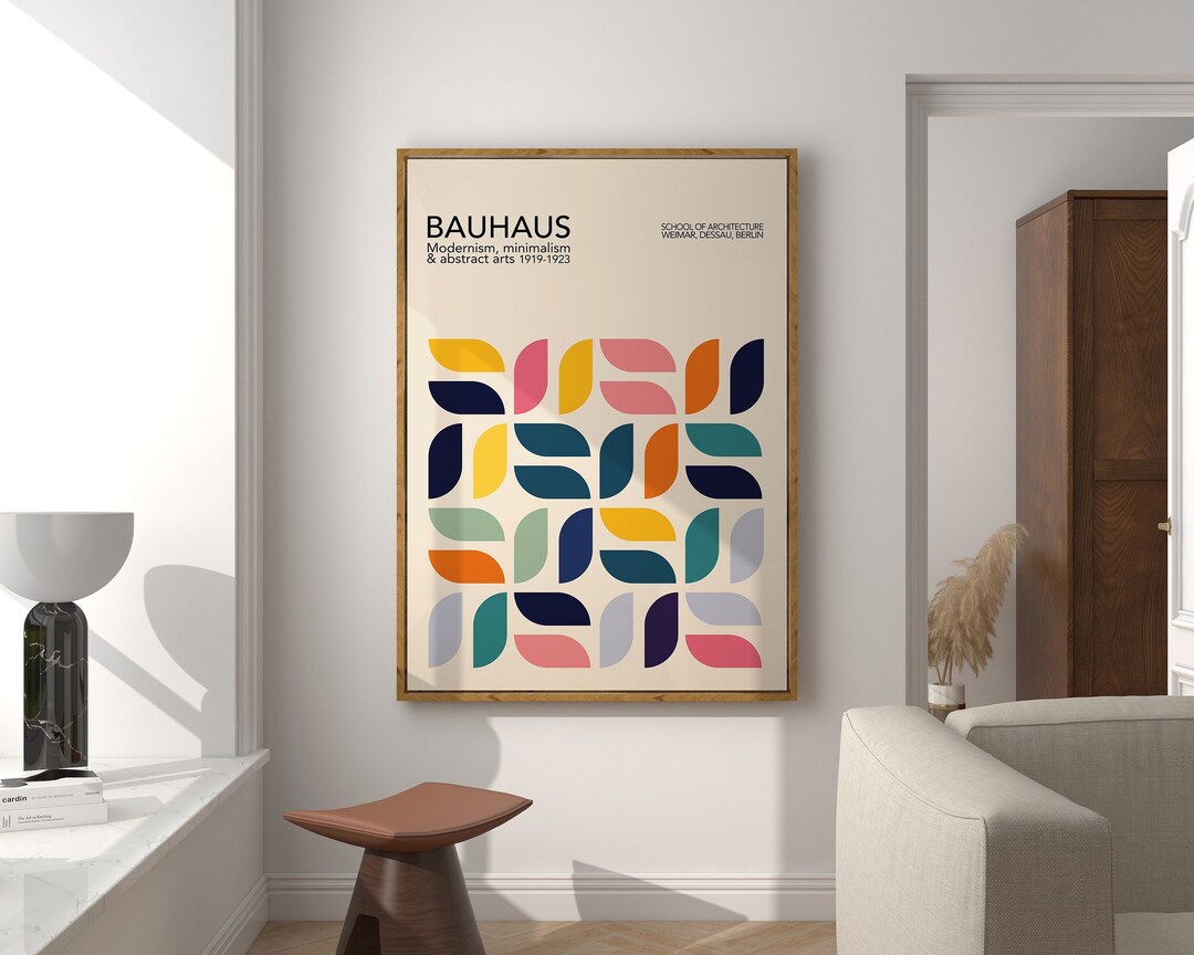 Bauhaus Art Print Geometric Shapes Bauhaus Poster Minimal - Etsy
